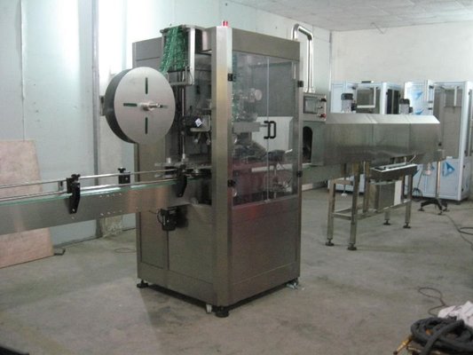 automatic bottle label sleeve shrink machine for glass / plastic bottle supplier