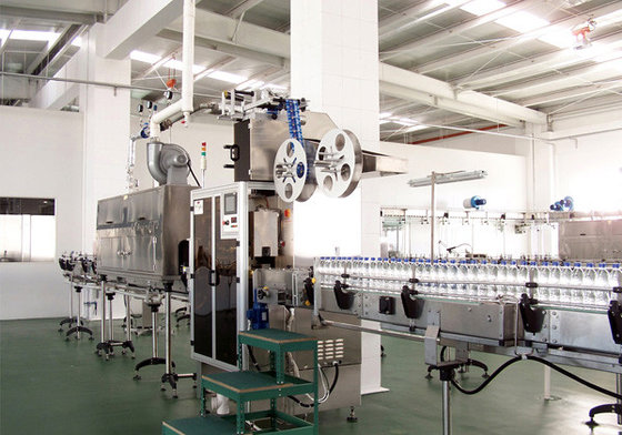 automatic bottle label sleeve shrink machine for glass / plastic bottle supplier