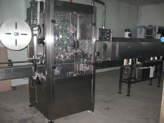 automatic bottle label sleeve shrink machine for glass / plastic bottle supplier