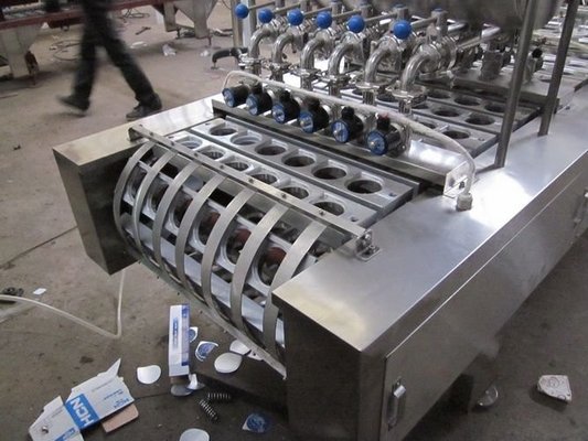 Automatic water filling machine cup or plastic paper cup filling sealing machine for mineral water yogurt fruit jelly supplier