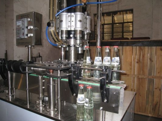 Automatic glass bottle crown caps capping machine / beer bottle cap sealing machine supplier