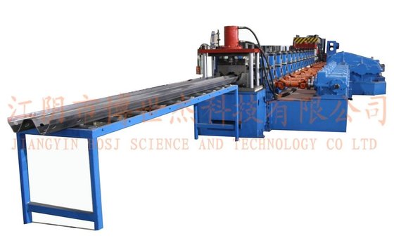W Beam Highway Guardrail Roll Forming Equipment 8-15m/Min PLC Control 3 Waves