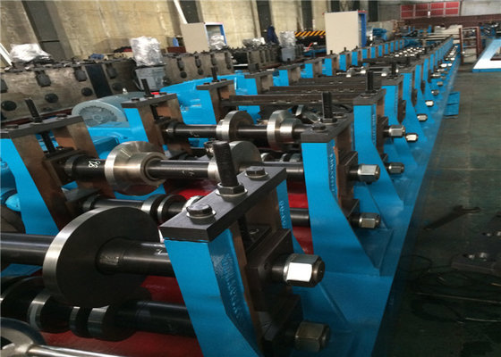 Perforated Solar Steel C Channel Roll Forming Machine , 35KW C Purlin Machine CE