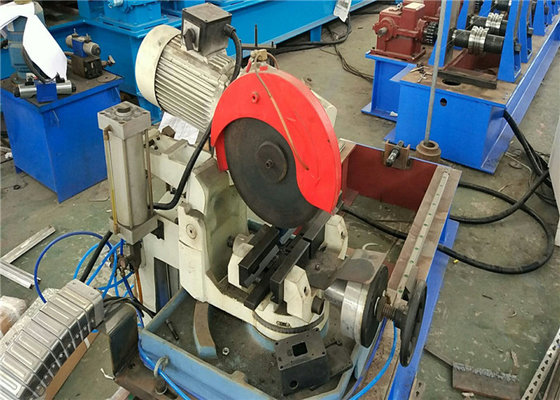 Nine Fold Profile Metal Forming Equipment 60mm Roller Axis Saw Cutting Without Bur