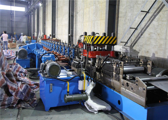 Bearing Steel Highway Guardrail Roll Forming Machine , 50HZ Steel Roll Forming Machine