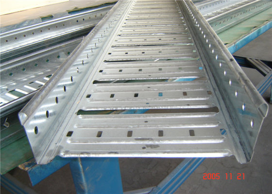 Punching Press Cable Tray Roll Forming Machine , Cable Rolling Machine 11 Rolls