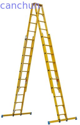 A shape double side extension ladder FRP/GRP Ladder