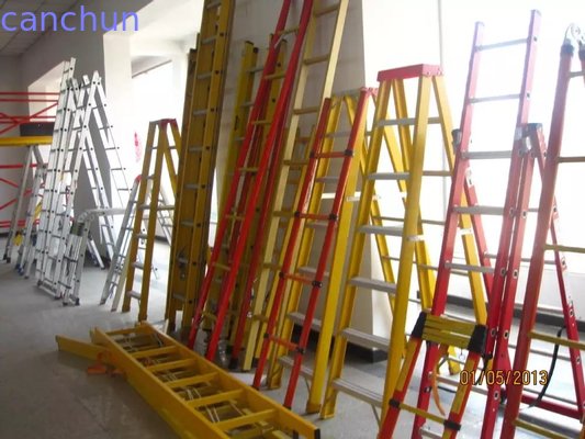 A shape double side extension ladder FRP/GRP Ladder