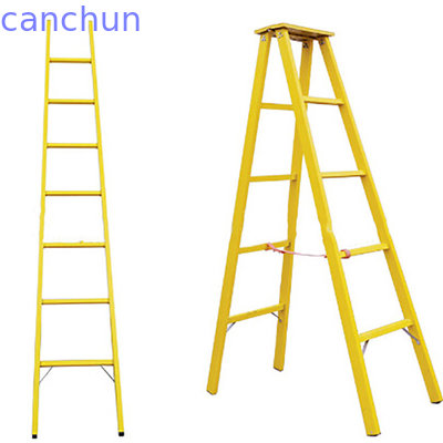Folding fiberglass a frame ladder corrosion resistant insulated herringbone ladder
