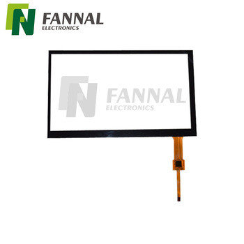 Black printing 7" capacitive touch screen Glass structure clear optically for industrial application