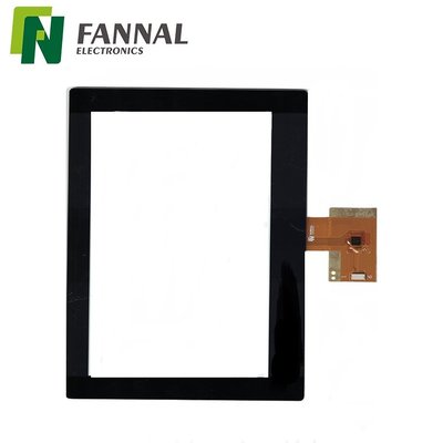 High reliability 9" multiouch screen with rugged G+G structure and I2C interface black printing borders and white logo