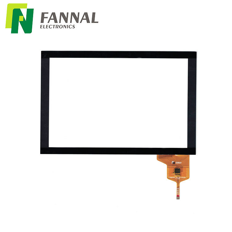 outdoor touch screen 8" projected capacitive touch with rugged G+G structure and I2C interface