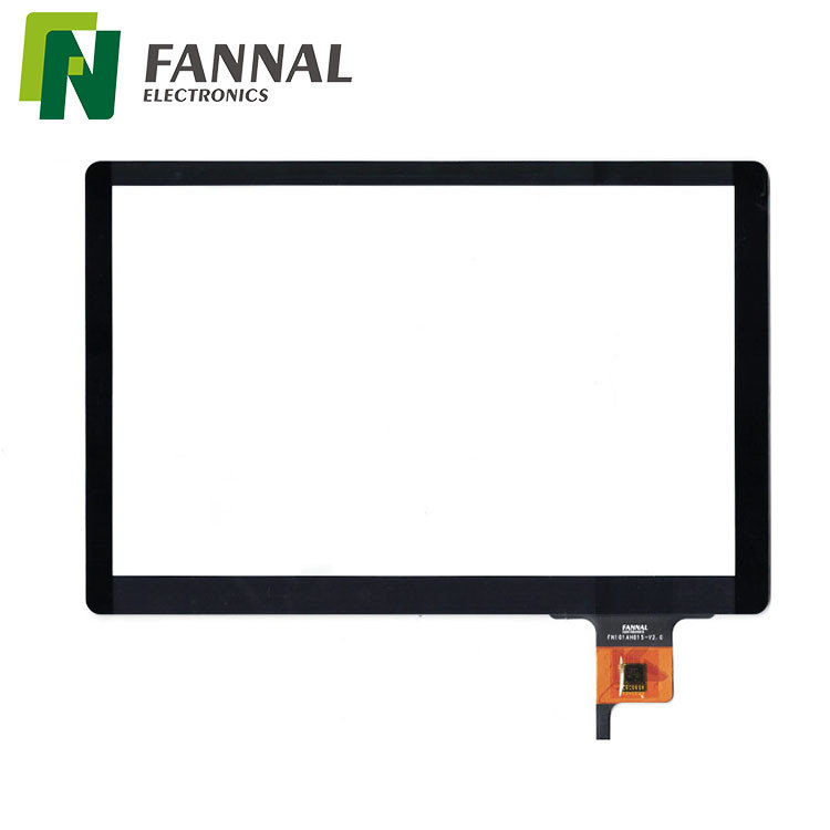 High reliability industrial 10.1" custom capacitive touch screen compatible with water and gloves