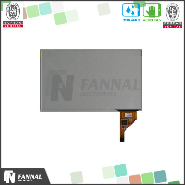 7'' 2 Point Resistive Projected Capacitive Touch Screen Panel , Multi Touch Screen Panel