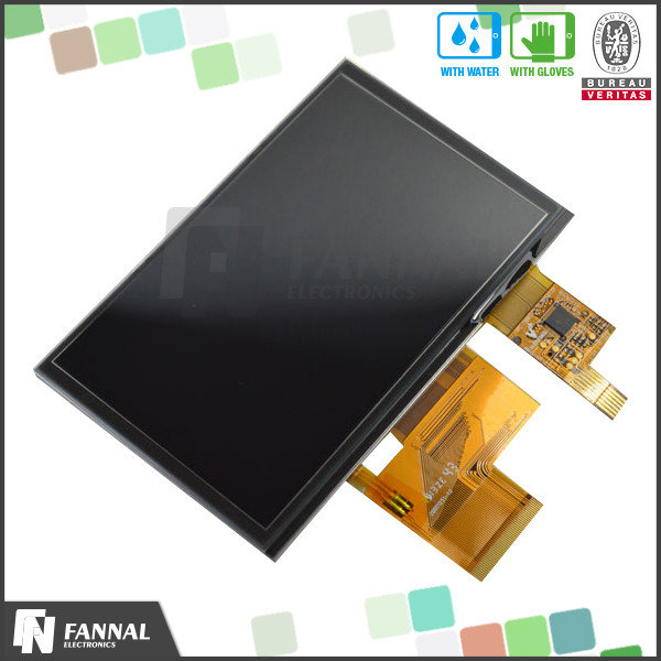 WVGA 800x480 dots 5 Inch TTL Interface Capacitive Touch Screen For Smart Home