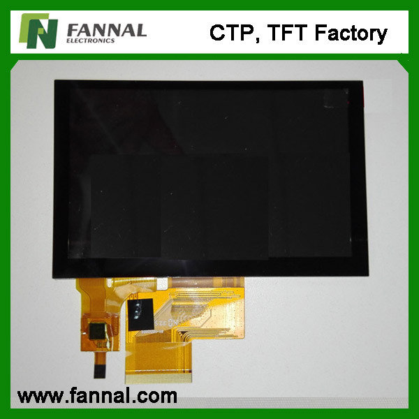 TTL Interface Multiple Touch 5" Capacitive Touch Panel Controller IC , G+G Structure