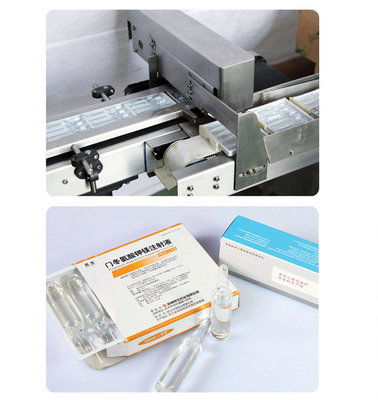 Condoms / Strip Blister Automatic Cartoning Machine For Tubes Injection