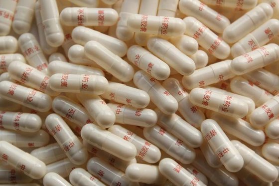 Yellow And Green Smooth Gelatin Empty Capsule Shells 1 / 2 / 00 Size Capsule