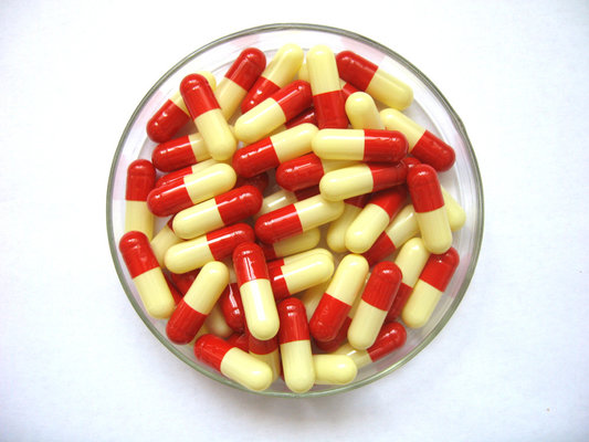 Red Yellow Pharmacy Powder Empty Medicine Capsules Size 00# ISO9001