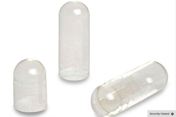 Clear Size 3 Gelatin Capsules , Vegetable / Vitamin Gelatin Empty Pill Capsules
