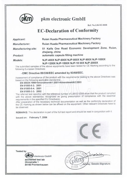 China Zhejiang Wisely Machinery Co., Ltd. certification