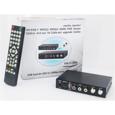 DVB-T2100HD Car DVB-T MPEG4 H.264 tv receiver with 2 tuner PVR USB Record
