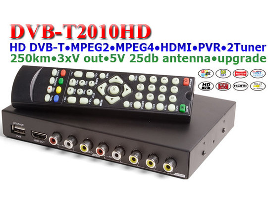 DVB-T2010HD Car DVB-T set top box with 2 tuner and PVR