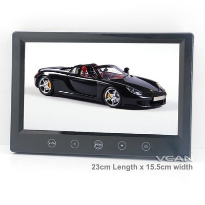 TM-9008 9 inch car removeable headrest monitor with bracket mount 2 av input 12-24V