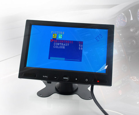 7 inch car LCD monitor with touch button LED backlight 12-24V input TM-7056