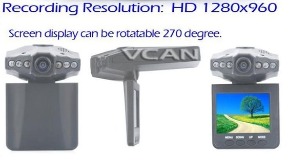 VCAN0014 Car HD DVR motion detection Cycle recorder for accident proof