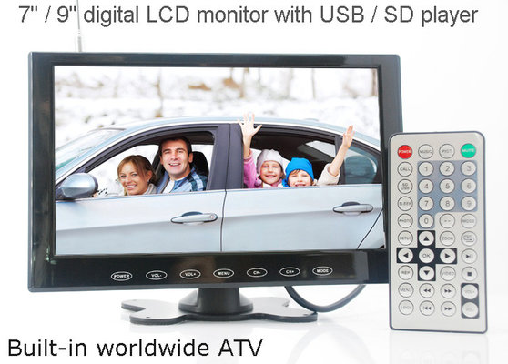 VCAN0951 9 inch LCD monitor with USB SD mp5 player Bulitin Analog TV