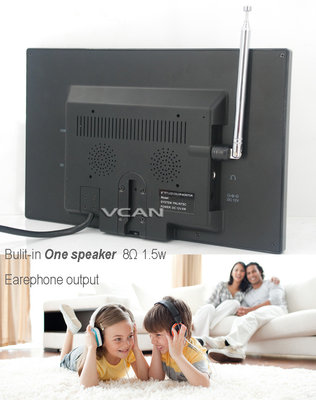 VCAN0951 9 inch LCD monitor with USB SD mp5 player Bulitin Analog TV
