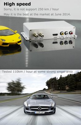 Car DVB-T2 USB HDMI HDTV tuner 2 active antenna high speed