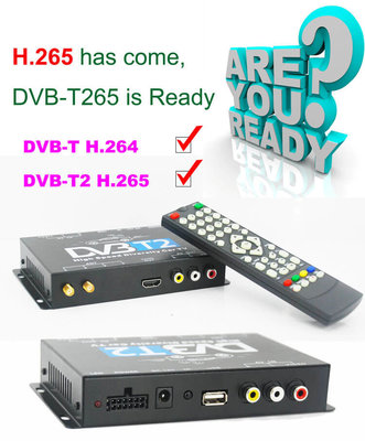 DVB-T265 Germany DVB-T2 DVB-T H.265 HEVC car tv receiver box for Auto Mobile High Speed from China 2 Tuner 2 Antenna