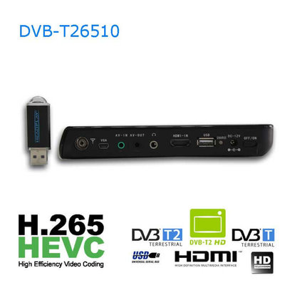 10 DVB-T2 MPEG4 H265 HEVC H264 Portable TV PVR Multimedia Player Digital Analog kitchen bedroom car