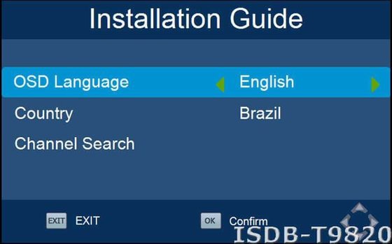 ISDB-T9820 Car ISDB-T Two tuner Two Antenna HD MPEG4 TV receiver for Brazil Peru Chile Costa Rica