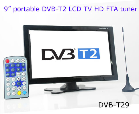 DVB-T29 9 inch portable DVB-T2 LCD TV monitor 2017 HD FTA Freenet H265 HEVC Codec