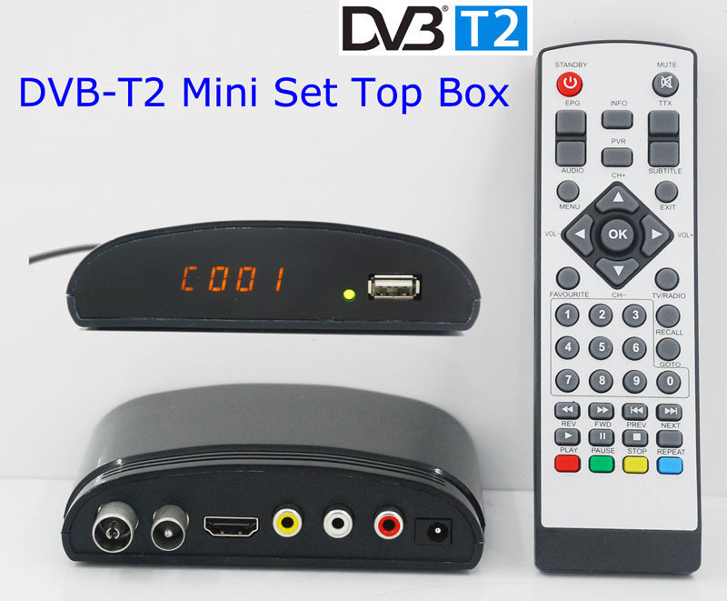 DVB-T2 mini Digital TV receiver Set Top Box Home HDTV HDMI USB