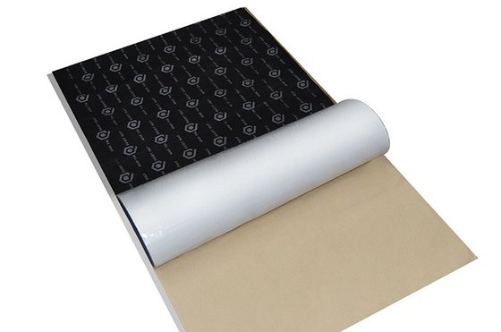 White Butyl Sound Deadening Mats For Cars , Noise Isolation With Black Closed - Cell Foam