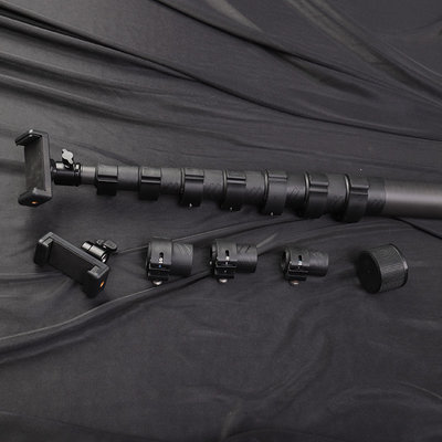 Hybrid 15FT Carbon Fiber Camera Pole With Tripod Colors Customized