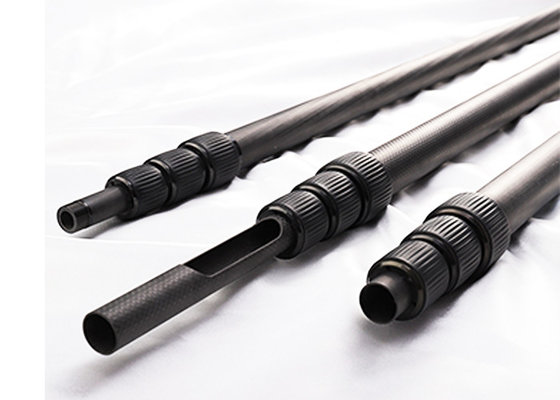 Eco Friendly Carbon Fiber Camera Crane , Black Telescopic Fibreglass Pole