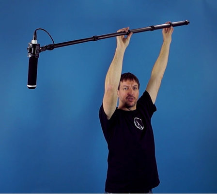 Microphone 10 Ft Telescoping Pole , Extendable Carbon Fiber Boom Pole