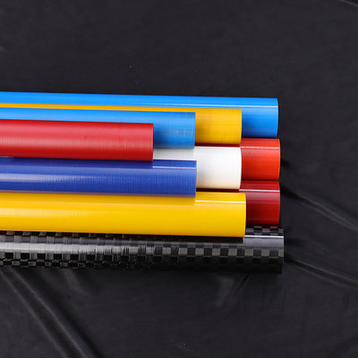 Colorful Telescopic Fiberglass Poles / Round Matt Fiberglass Tube High Rigidity