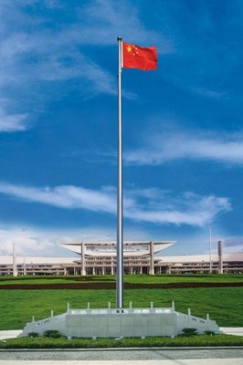 Round ODM Retractable Fiberglass Flag Pole