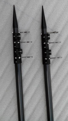 20ft carbon fiber outrigger poles , high rigidity low flexibility 1" - 1/2" OD end