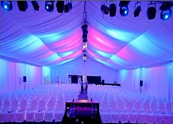Aluminum Frame Wedding Party Tents White PVC Fabric East Set Up