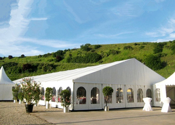 PVC White Fabric Outdoor Wedding Tent Rental , Big Wedding Tents Aluminum Frame