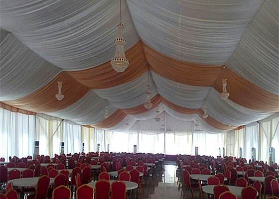 PVC White Romantic Wedding Party Tents , Backyard Wedding Tent 20 X 45m