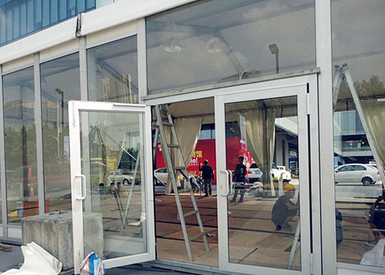 Aluminum Frame Outdoor Event Tents with PVC Fabric / Clear Glass Doors