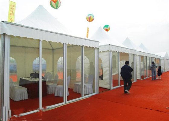 Aluminum Marquee Party Canopy Tent With Transparent Sidewalls / Wind Loading